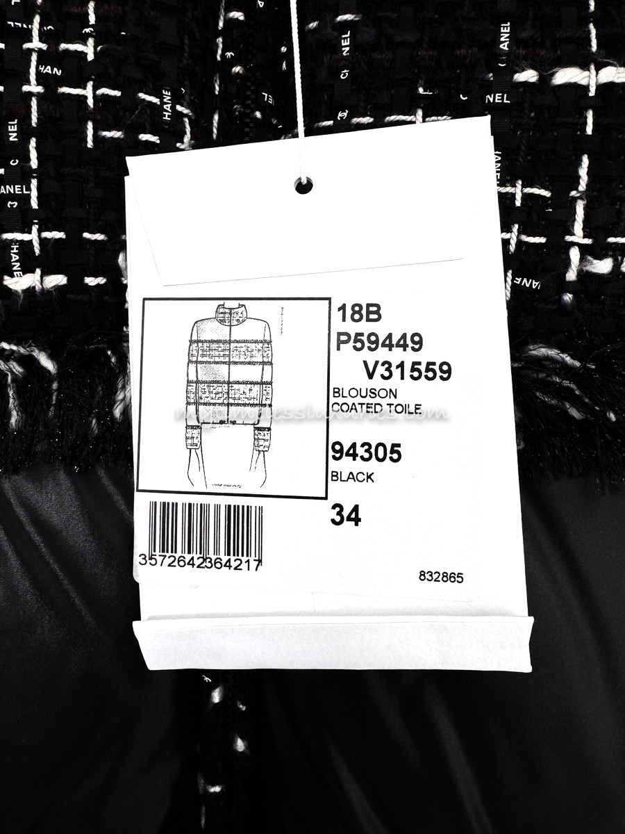 CHANEL 18B Coco Neige Ribbon Tweed Puffer Jacket *New - Timeless Luxuries