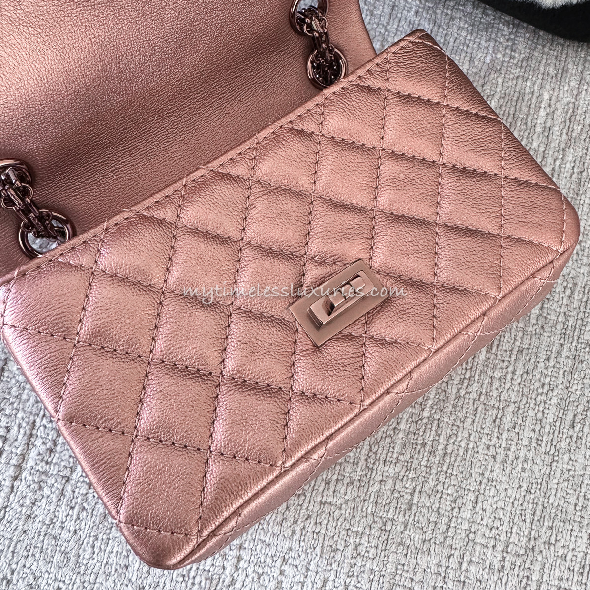 CHANEL Copper (Rose Gold) Mini Reissue 2.55 *New - Timeless Luxuries