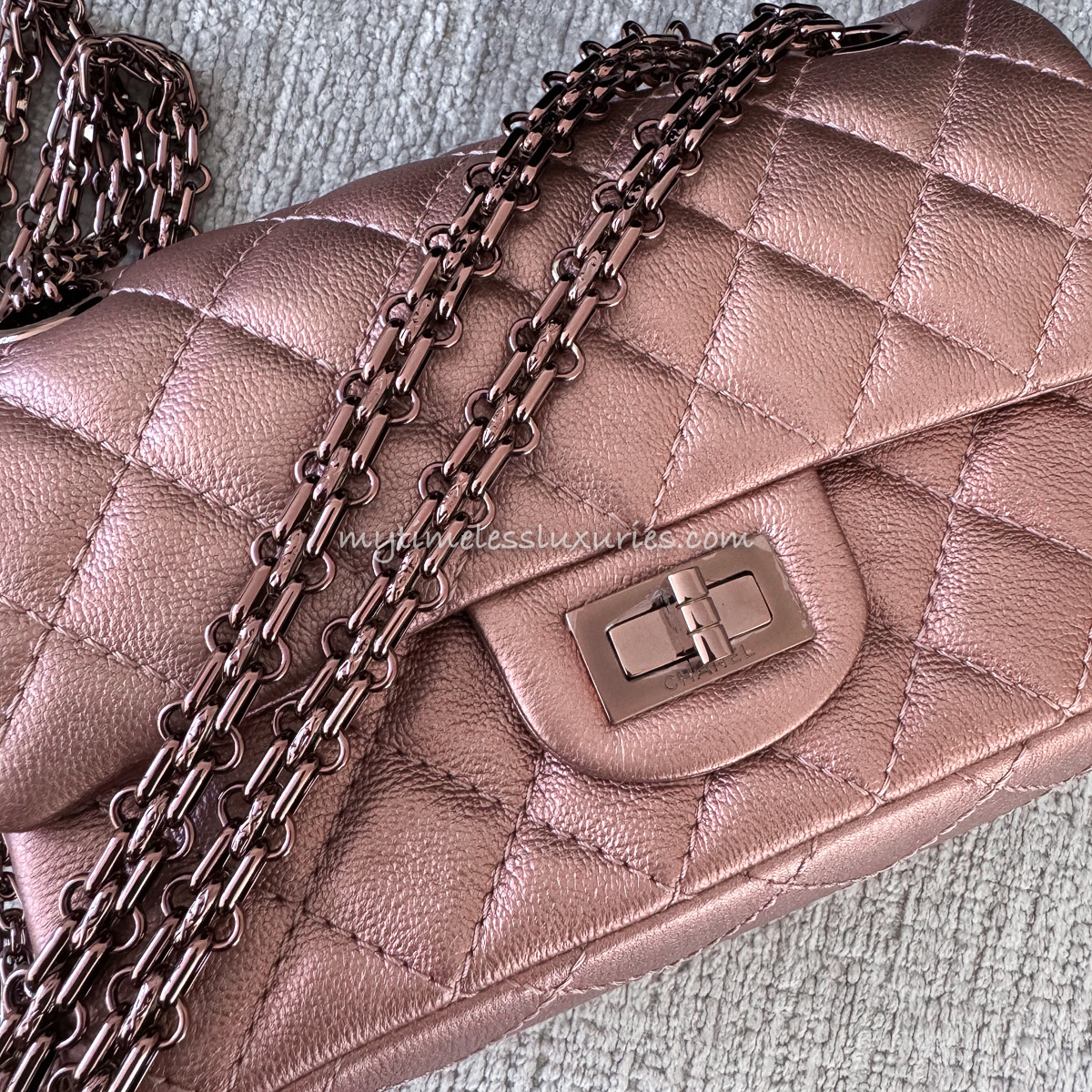 CHANEL Copper (Rose Gold) Mini Reissue 2.55 *New - Timeless Luxuries