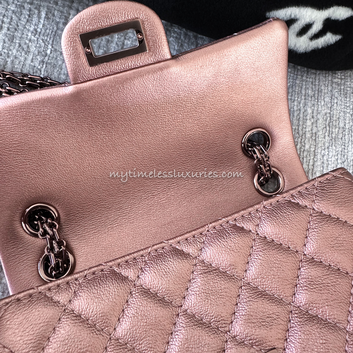 CHANEL Copper (Rose Gold) Mini Reissue 2.55 *New - Timeless Luxuries