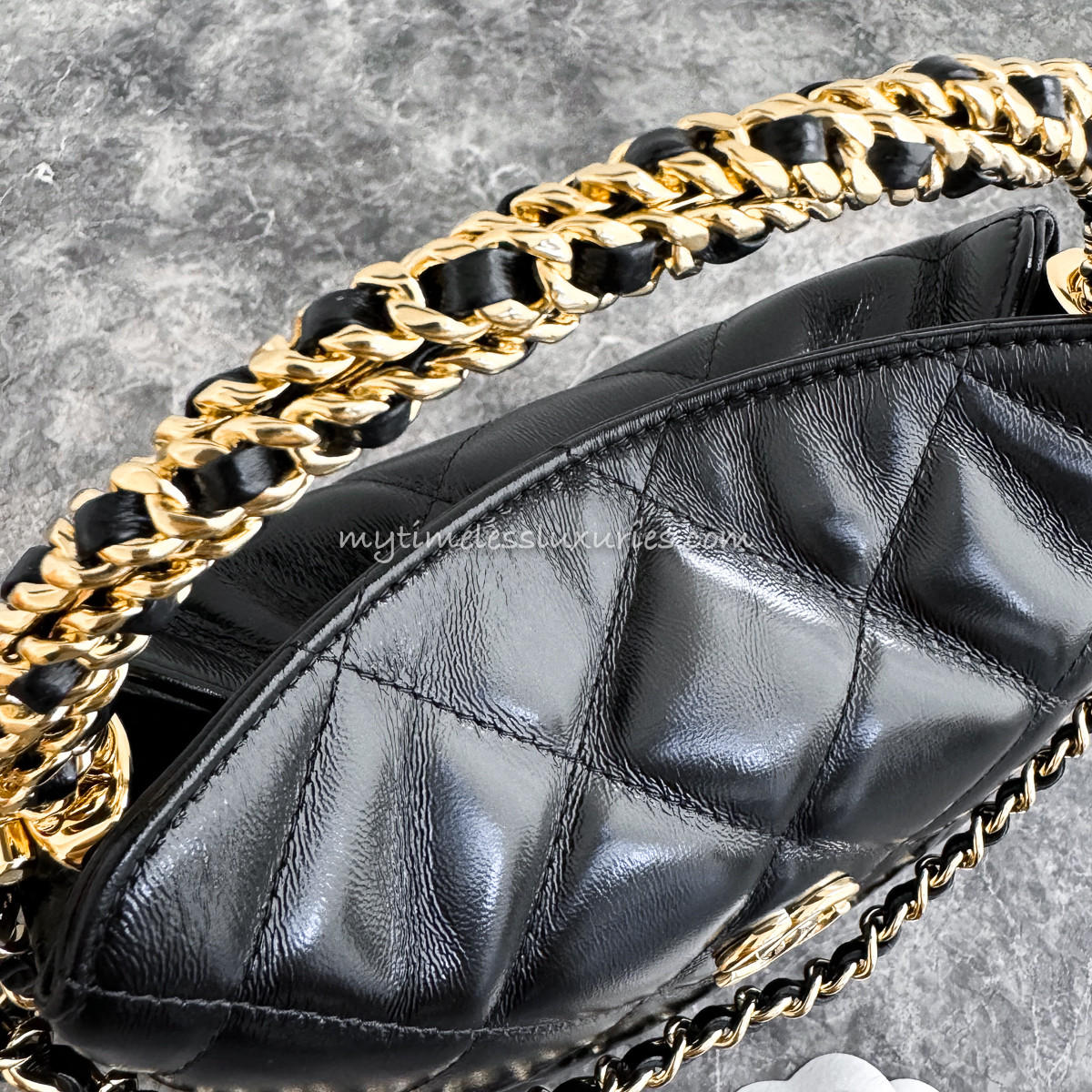 CHANEL 24B Top Handle Mini Bag with Chain - Timeless Luxuries