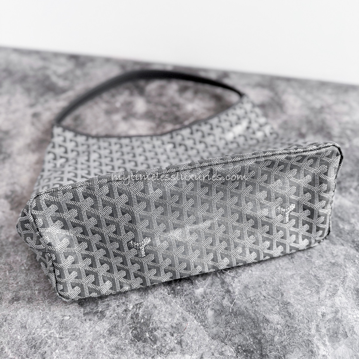 GOYARD Limited Ed. Boheme Hobo Bag Grey/ Pink Heart - Timeless Luxuries