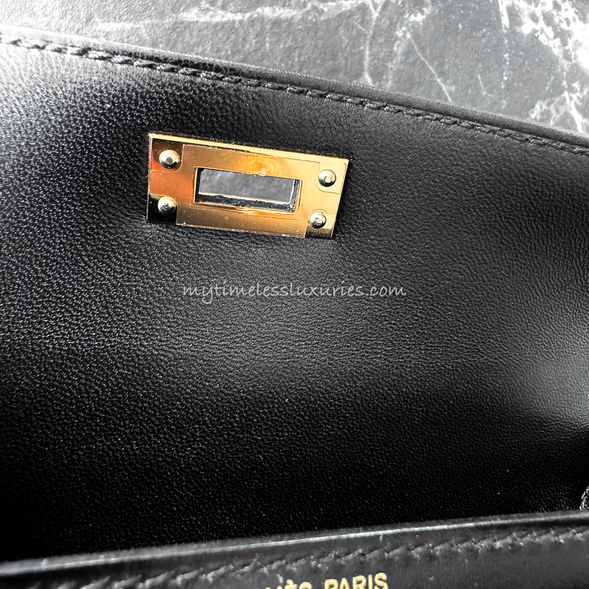 HERMES Mini Kelly II Box Calf Noir GHW *New - Timeless Luxuries