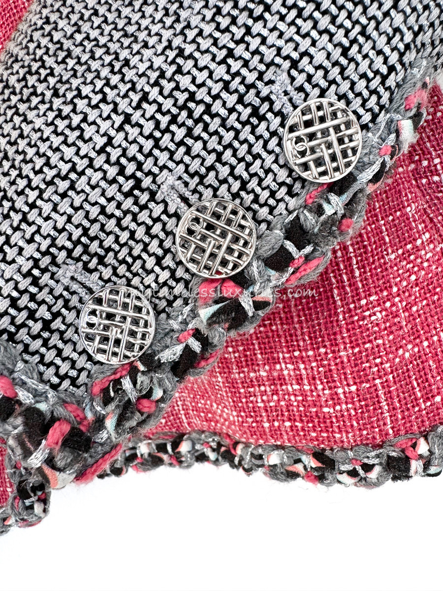 CHANEL 14P Tweed Jacket Braided Trim 38 - Timeless Luxuries