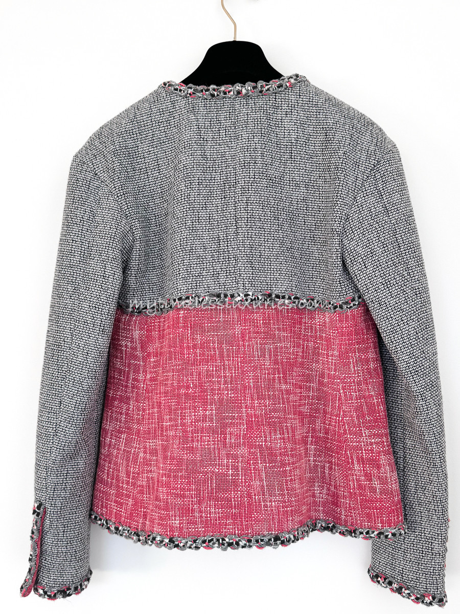 CHANEL 14P Tweed Jacket Braided Trim 38 - Timeless Luxuries