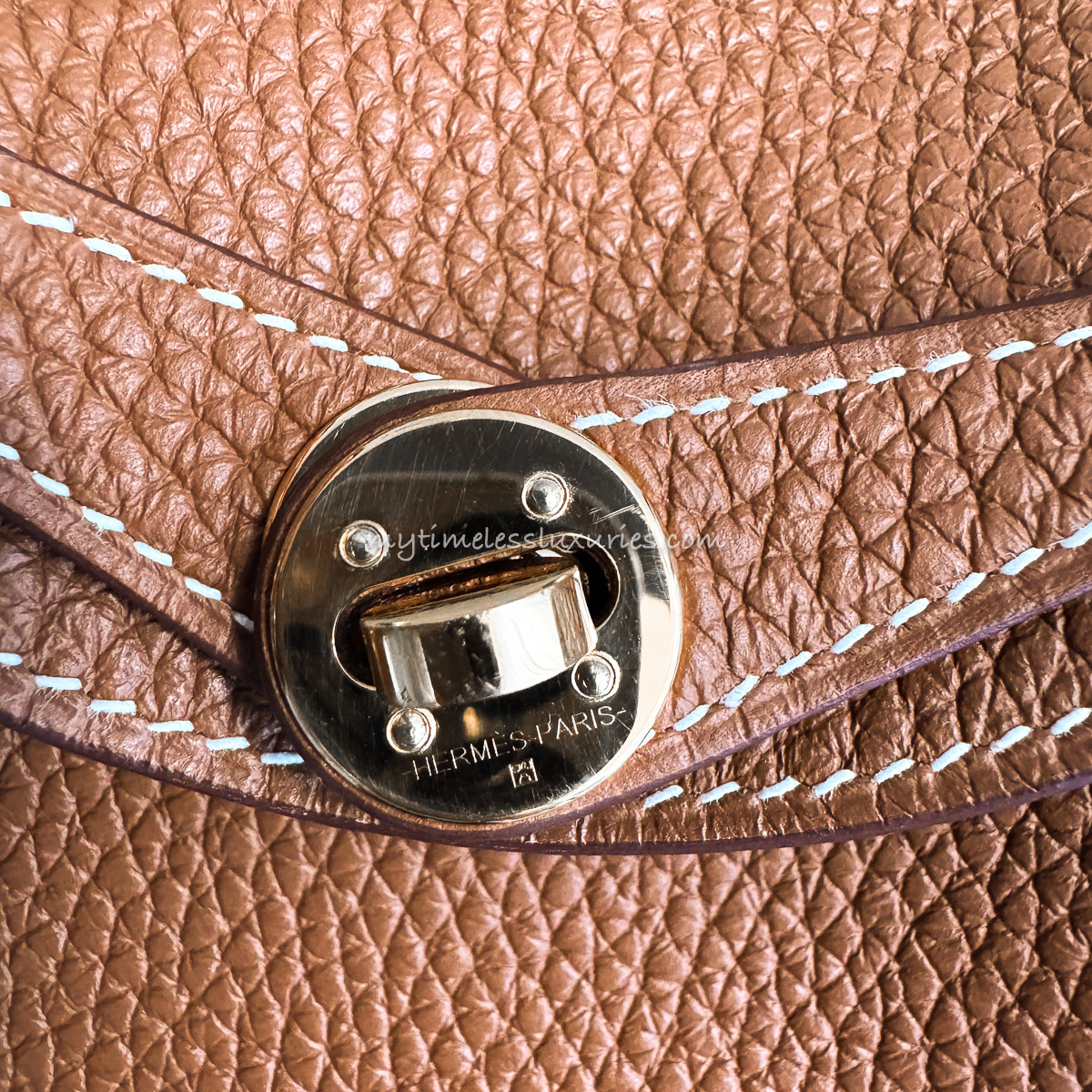 HERMES Mini Lindy Gold Clemence GHW U - Timeless Luxuries