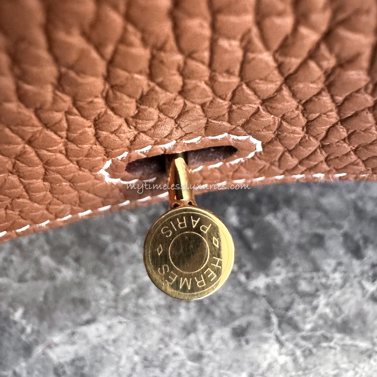 HERMES Mini Lindy Gold Clemence Gold Hw - Timeless Luxuries