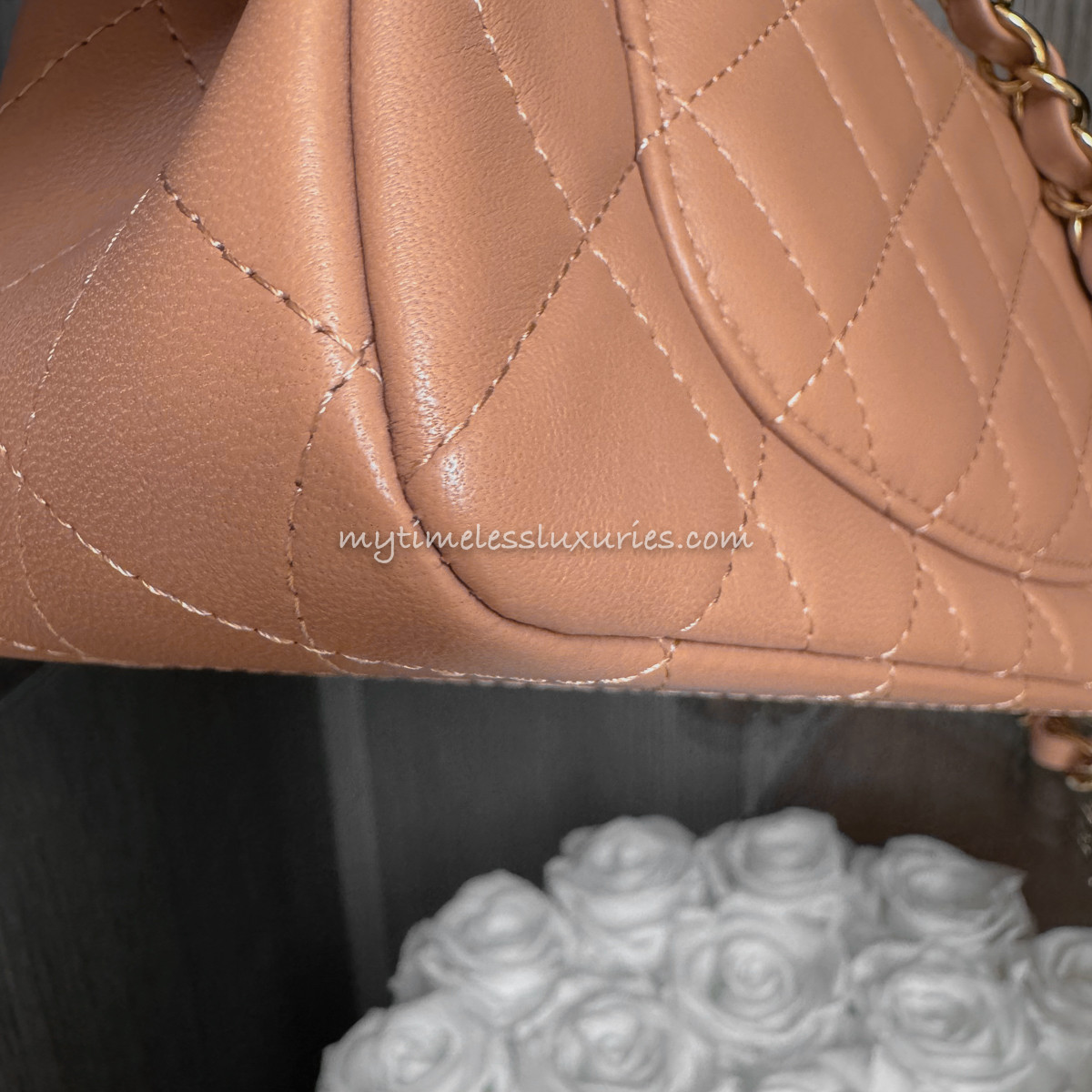 CHANEL 24B Dk Beige Mini Rectangular Flap Bag Gold Hw - Timeless Luxuries