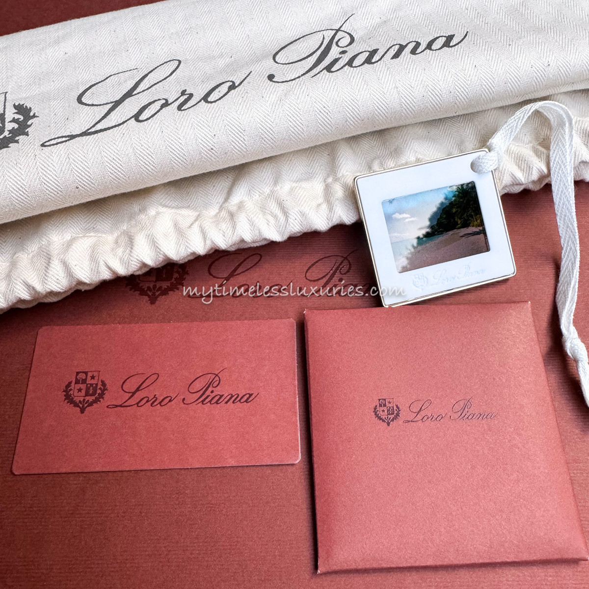 LORO PIANA Extra Bag L27 Cream Bignet/ Sun Gold Hw *New