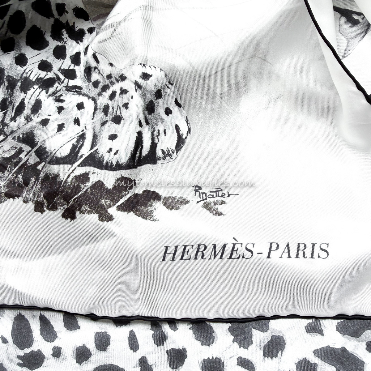 HERMES 'Panthera Pardus' Giant Silk Twill Scarf 140 *New - Timeless ...