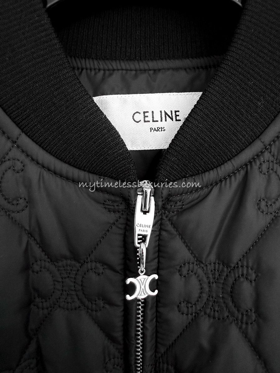 CELINE Triomphe Teddy Jacket Lightweight Nylon *New - Timeless Luxuries