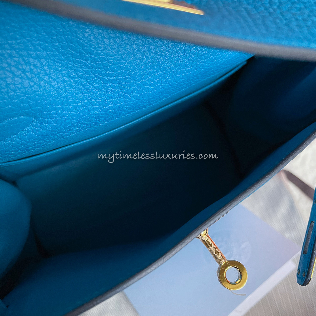HERMES 2020 Kelly Ado II Backpack Bleu Frida GHW *New - Timeless Luxuries