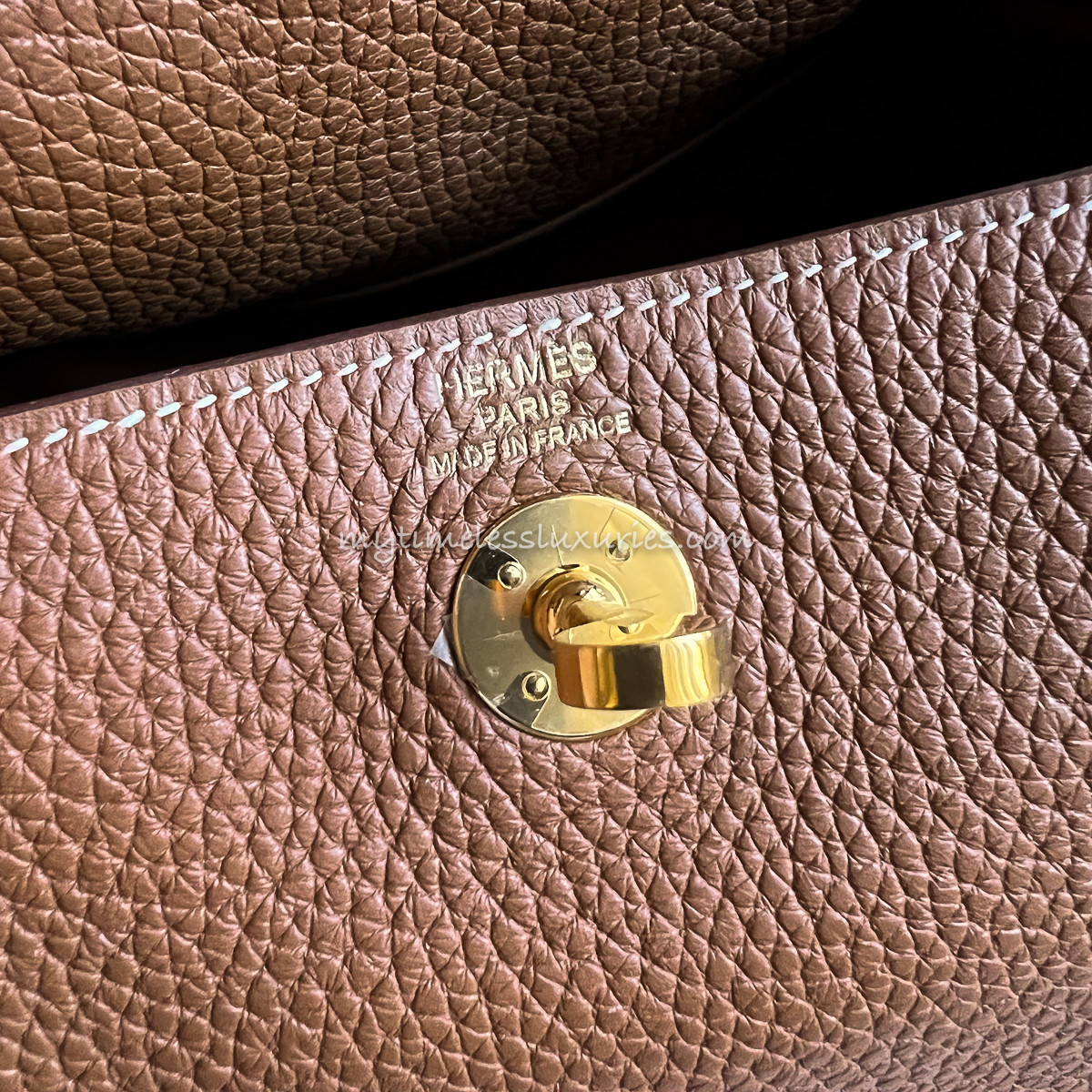 HERMES Mini Lindy Gold Clemence GHW - Timeless Luxuries