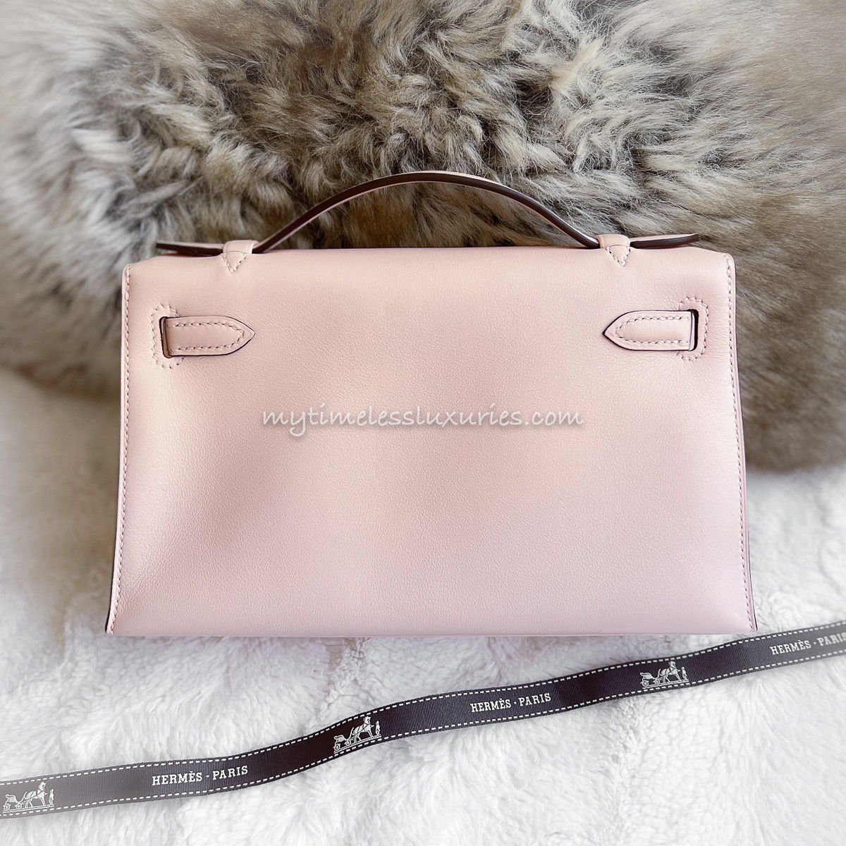 HERMES Kelly Pochette Rose Eglantine PHW *New - Timeless Luxuries