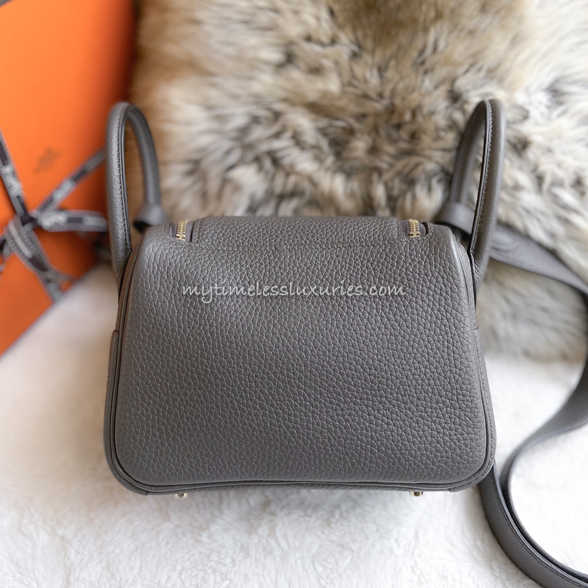 HERMES Mini Lindy Etain Clemence GHW Y - Timeless Luxuries