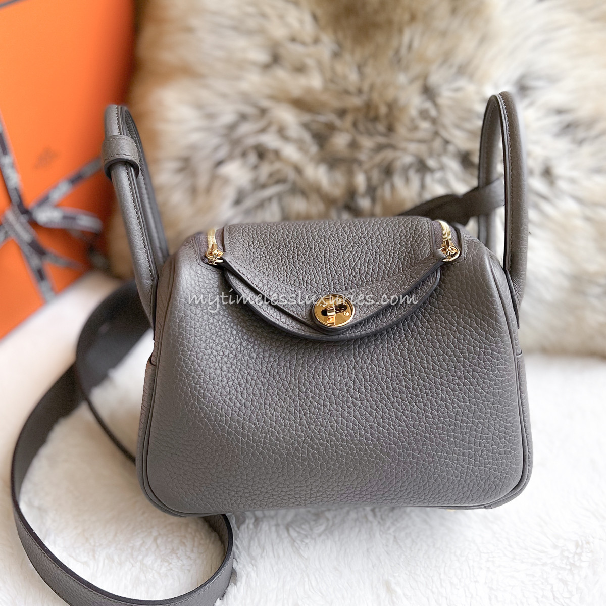 HERMES Mini Lindy Etain Clemence GHW Y - Timeless Luxuries