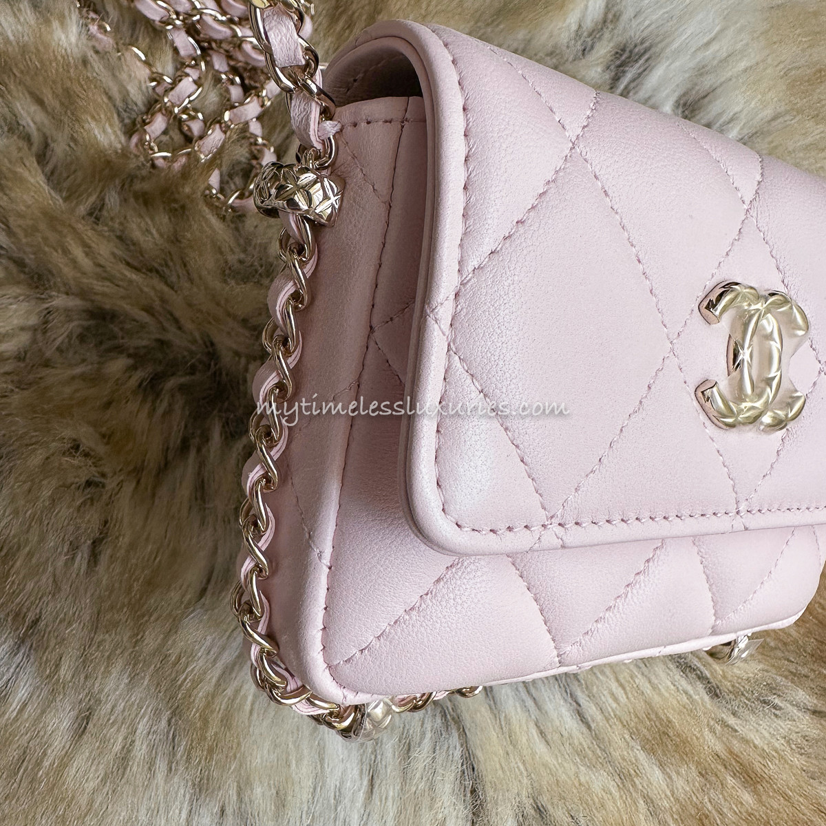 CHANEL VIP Exclusive Lt Pink Clutch on Chain *New - Timeless Luxuries