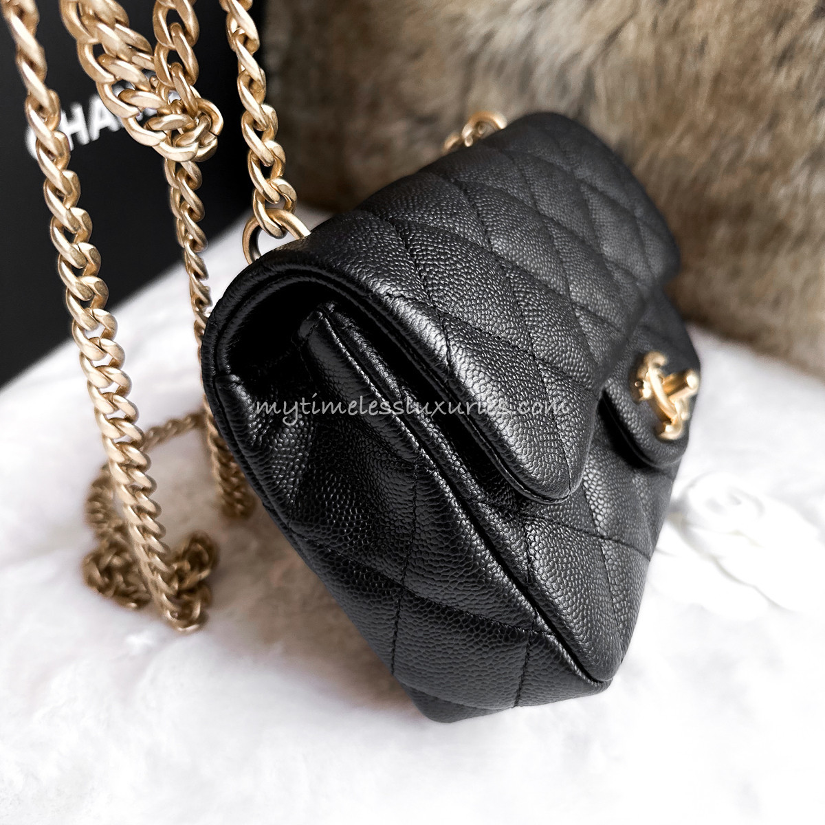 CHANEL 23P Black Caviar Mini Sweetheart Flap Bag *New - Timeless Luxuries