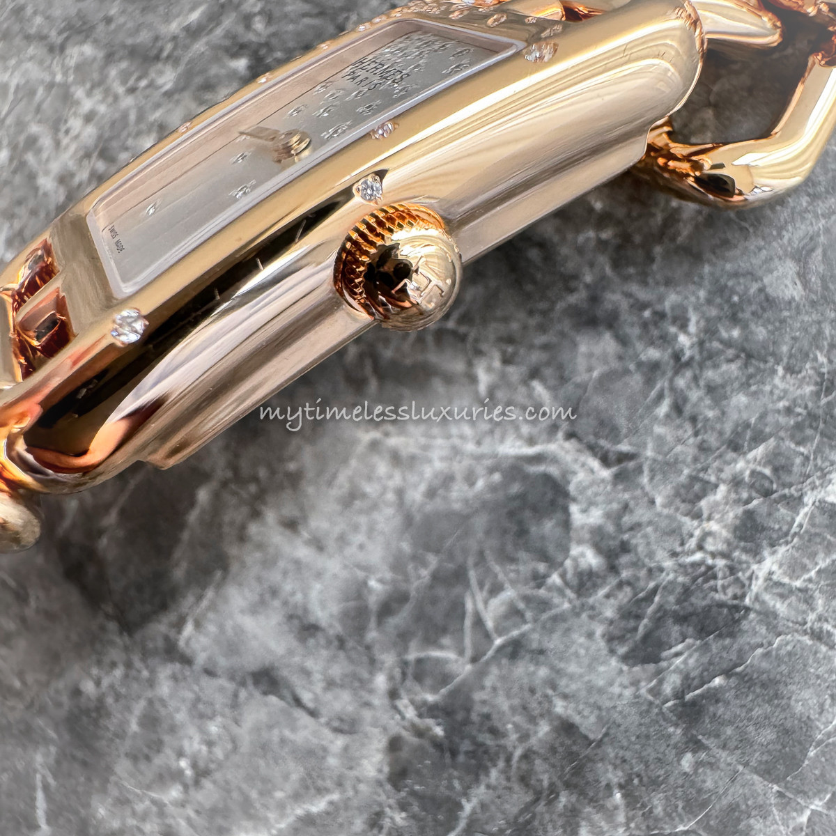 delete HERMES 2024 Nantucket Watch RG Diamonds *New