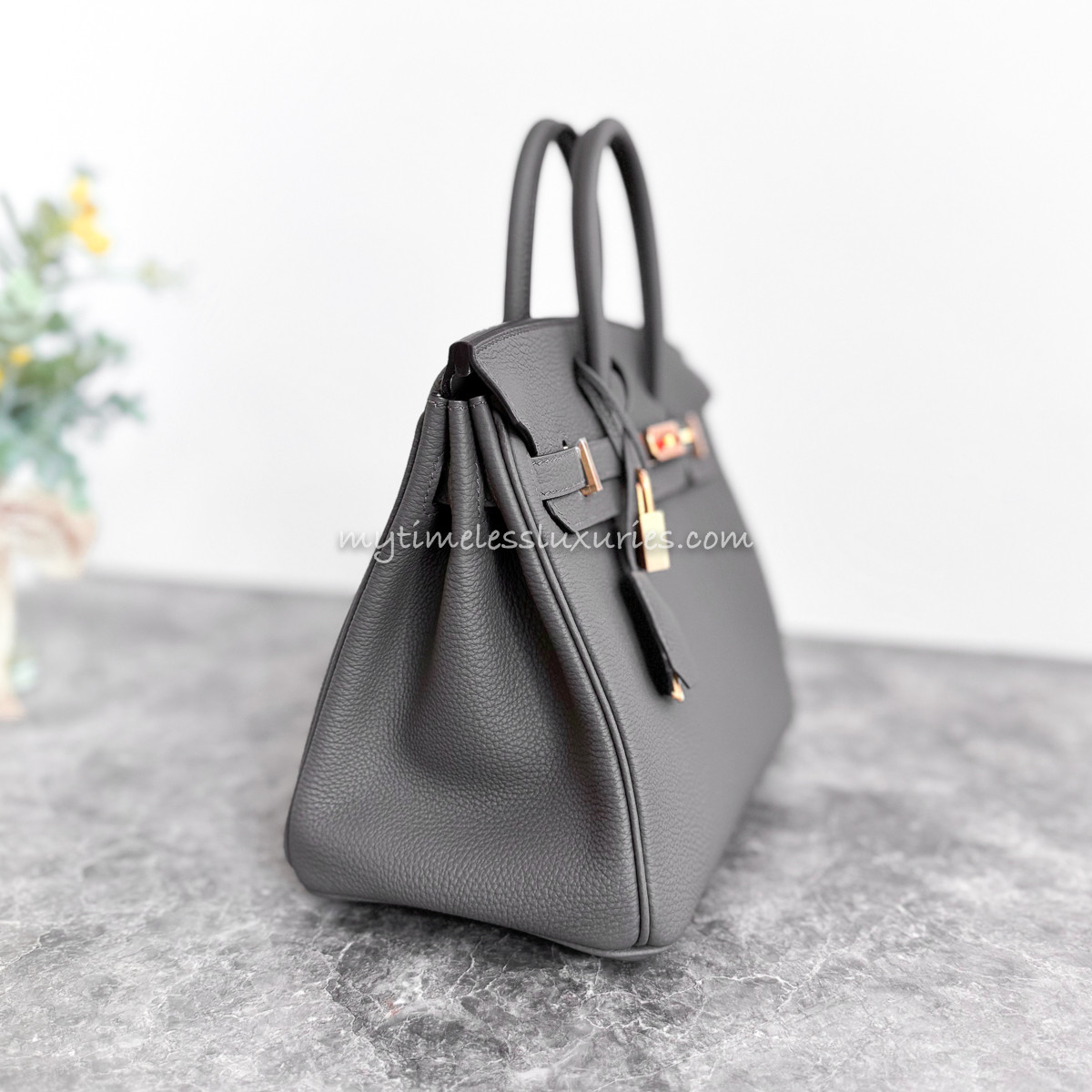 HERMES Birkin 25 HSS Gris Etain/ Gris Perle RGHW U *New - Timeless Luxuries
