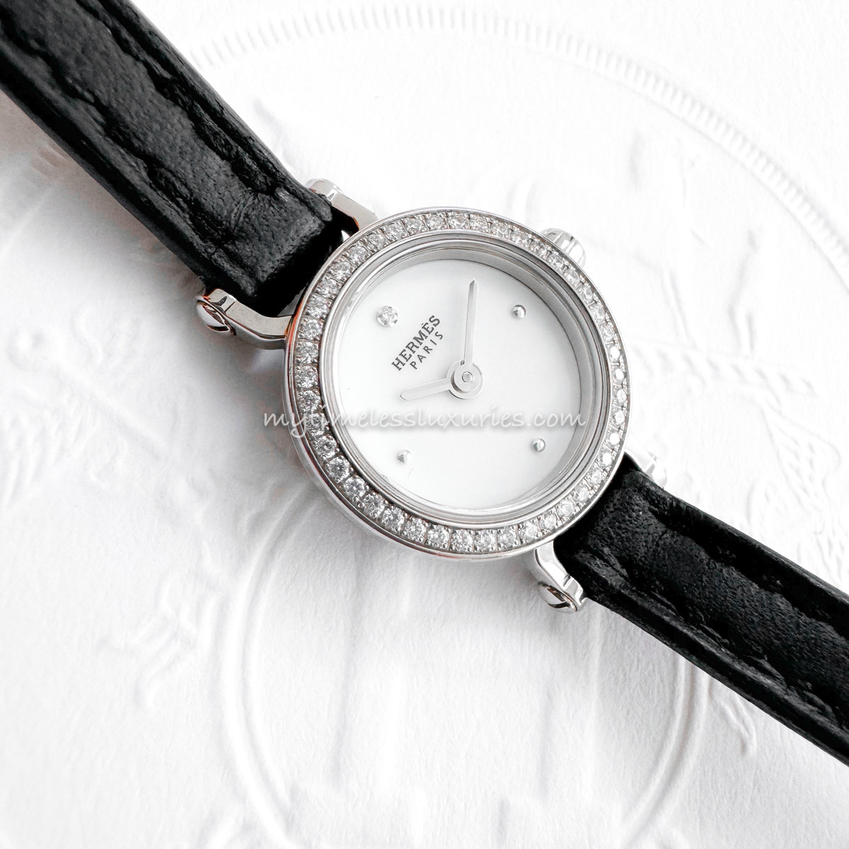 HERMES Faubourg Watch 15mm WG Diamonds