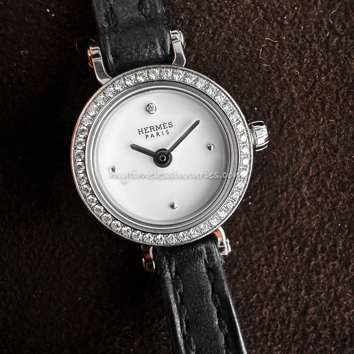 HERMES Faubourg Watch 15mm WG Diamonds