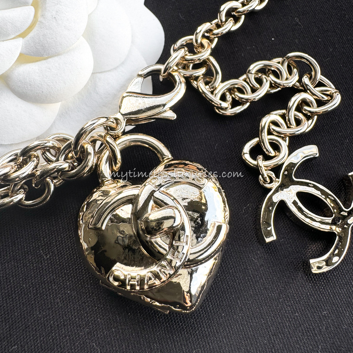 CHANEL 22B CC Heart Locket Chain Belt/ Necklace 85 - Timeless Luxuries