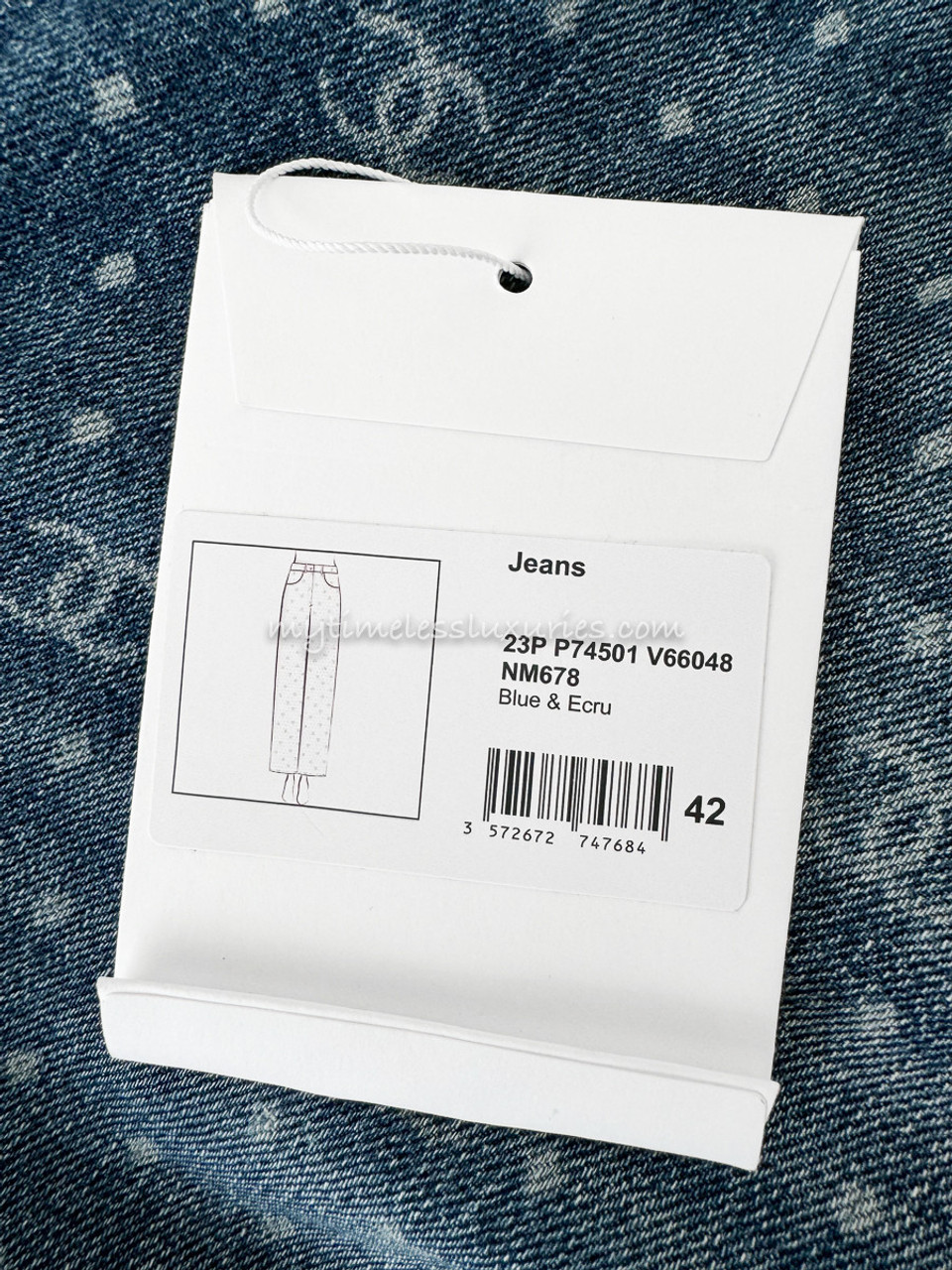 CHANEL 23P Wide Leg Jeans 42 - Timeless Luxuries