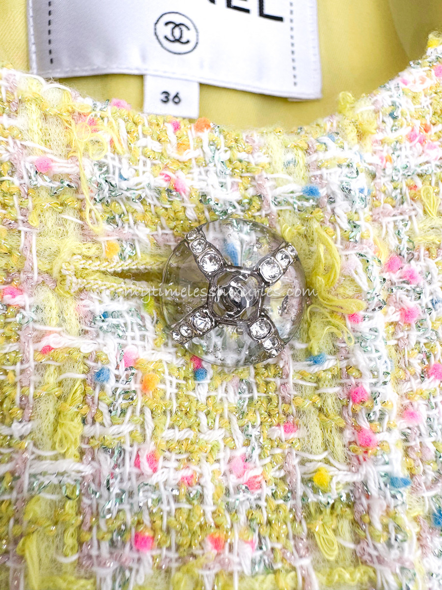 CHANEL 24C Runway Yellow Tweed Jacket 36 - Timeless Luxuries