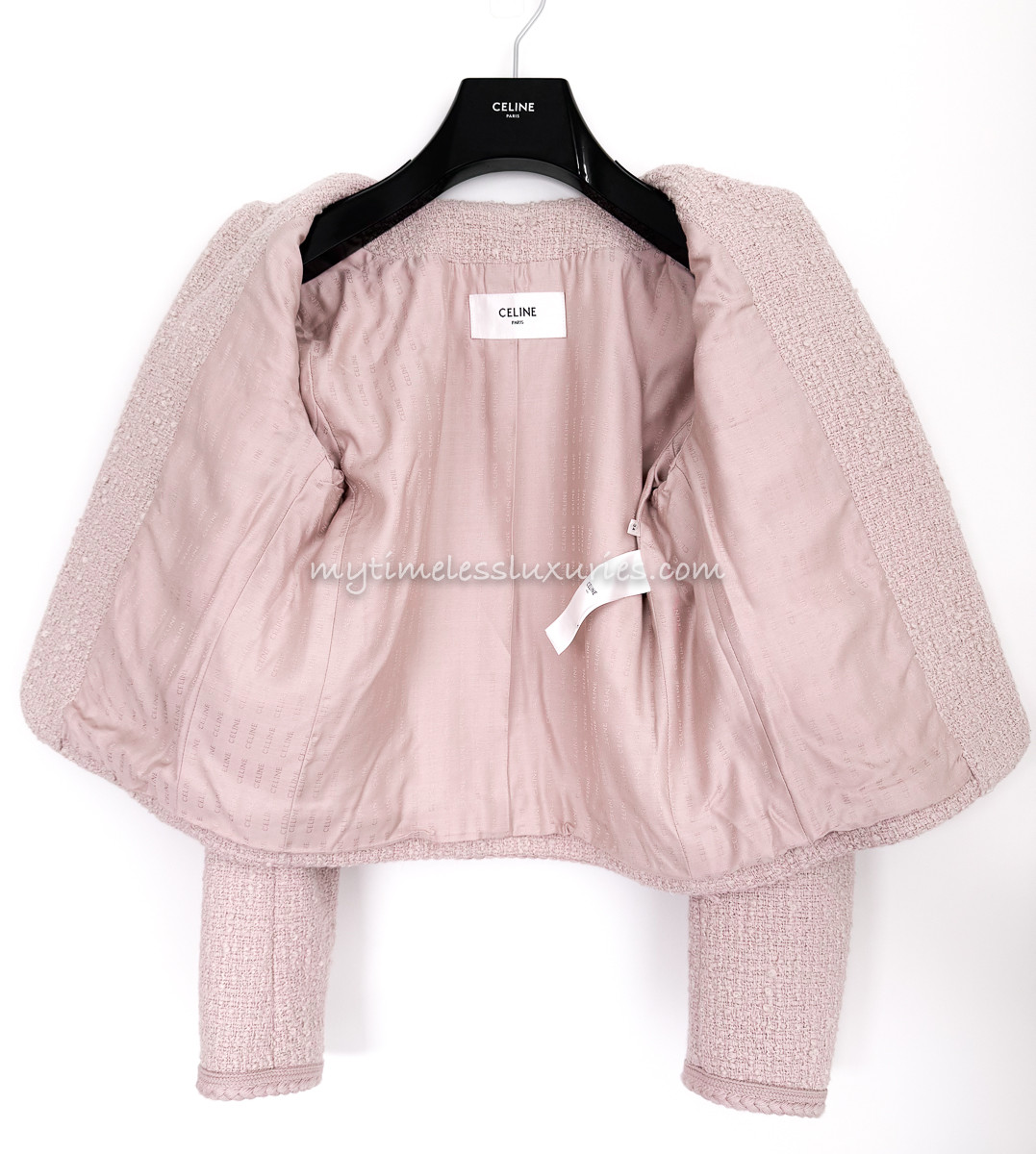 CELINE Tweed Jacket Blush Pink *New - Timeless Luxuries