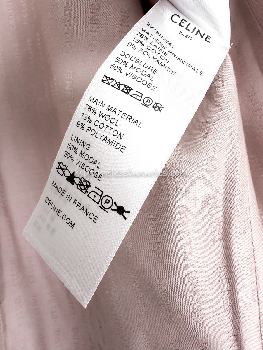 CELINE Tweed Jacket Blush Pink *New - Timeless Luxuries