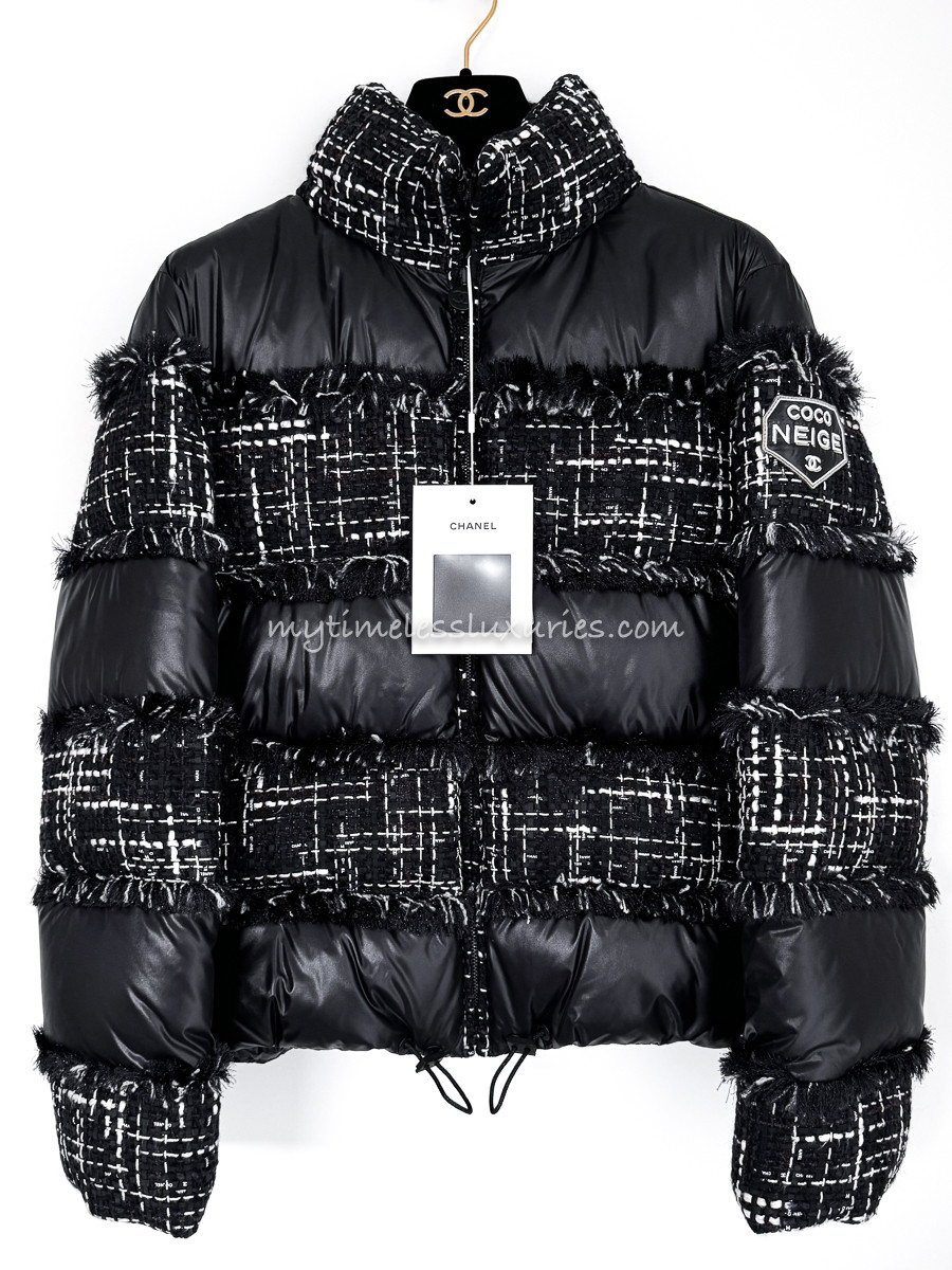 CHANEL 18B Coco Neige Ribbon Tweed Puffer Jacket *New - Timeless Luxuries