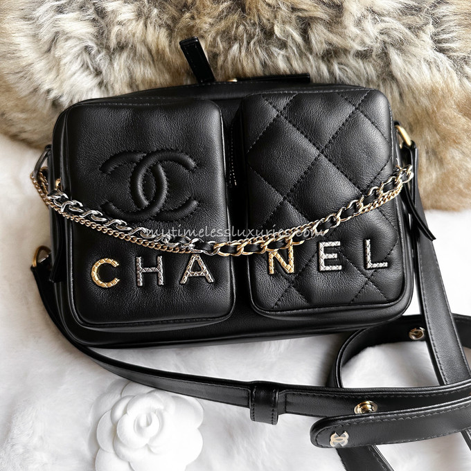 CHANEL 23P Logo Camera Bag Chain Details *New - Timeless Luxuries