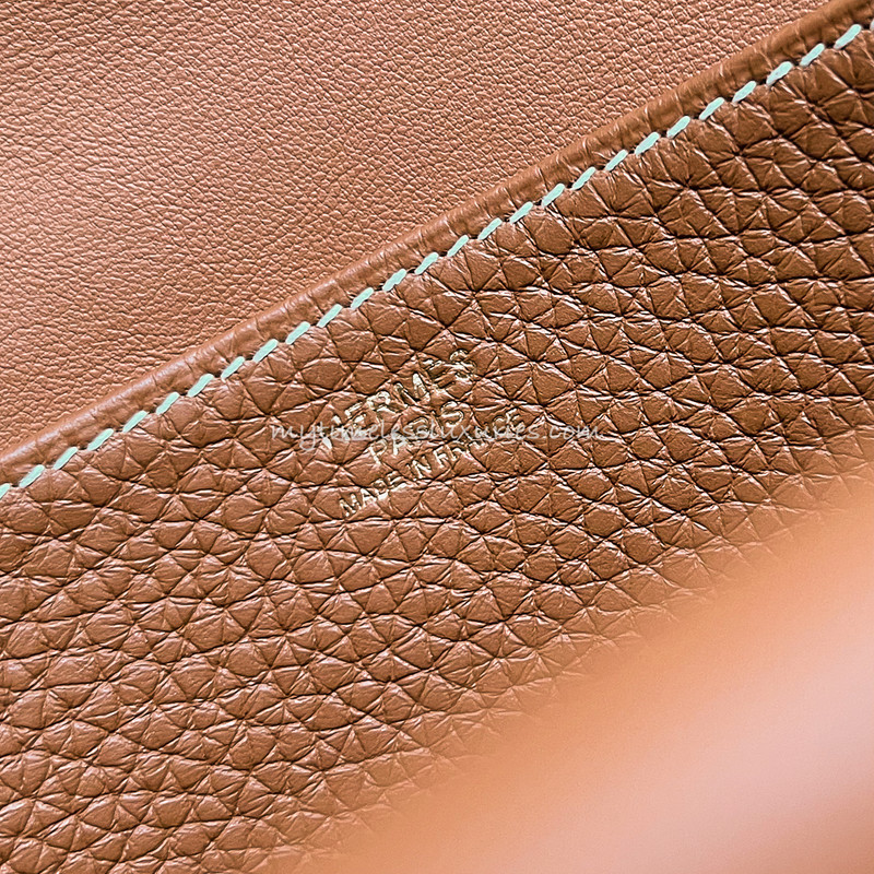 HERMES Halzan 25 Gold Clemence GHW Z - Timeless Luxuries