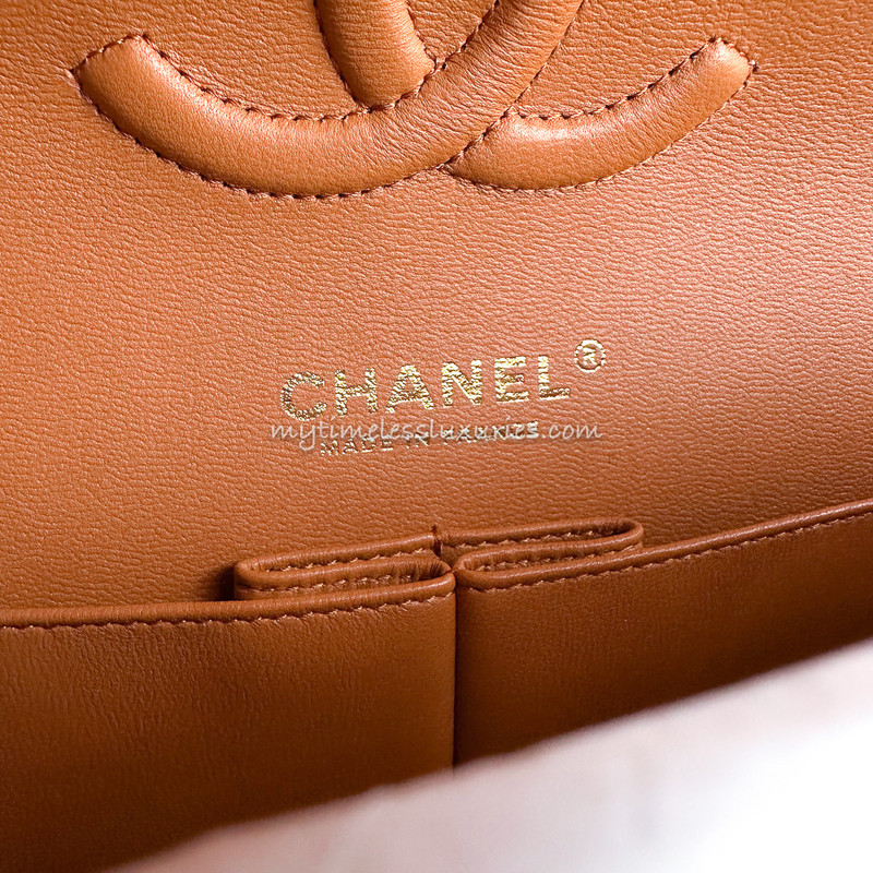 CHANEL 21A Brown Caviar Classic Flap Lt Gold Hw *New - Timeless Luxuries