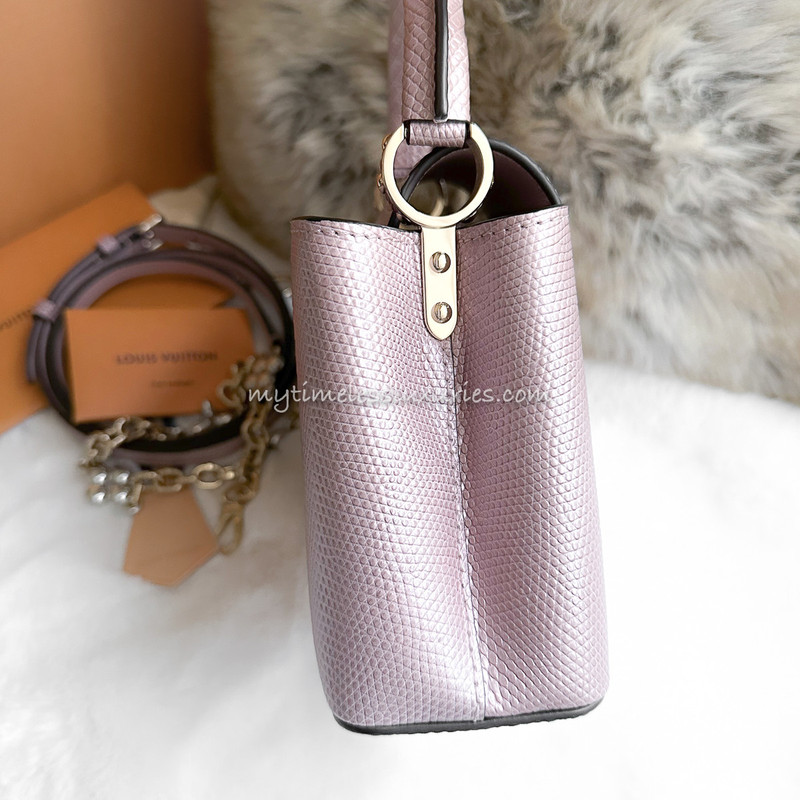 LOUIS VUITTON Capucines Mini Sakura Pink Lizard - Timeless Luxuries