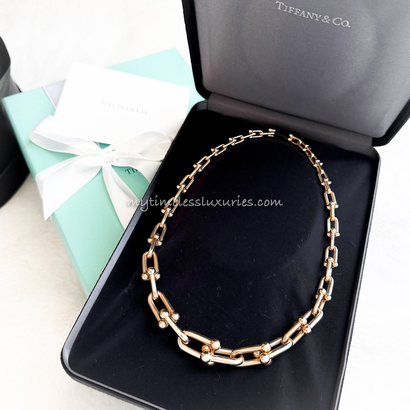 TIFFANY & CO. HardWear Graduated Link Necklace 18K RG *New - Timeless ...