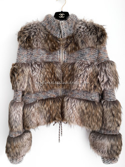 CHANEL 18K Tweed & Faux Fur Jacket 34 FR - Timeless Luxuries