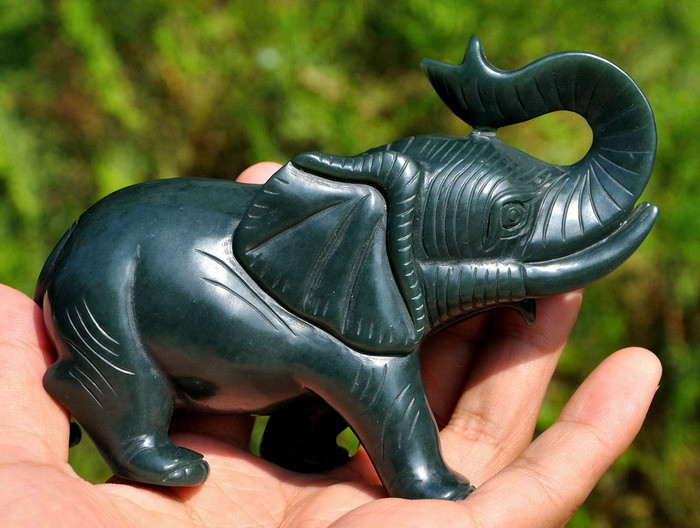 Art & Collectibles Sculpture Figurines Carved with an elephant image ...