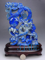Natural Lapis Lazuli Dragon Statue / Sculpture / Carving -J040209 ...