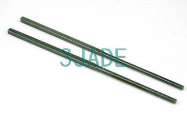 One Pairs of Natural Nephrite Jade Chopsticks / Gemstone Stone Sticks ...