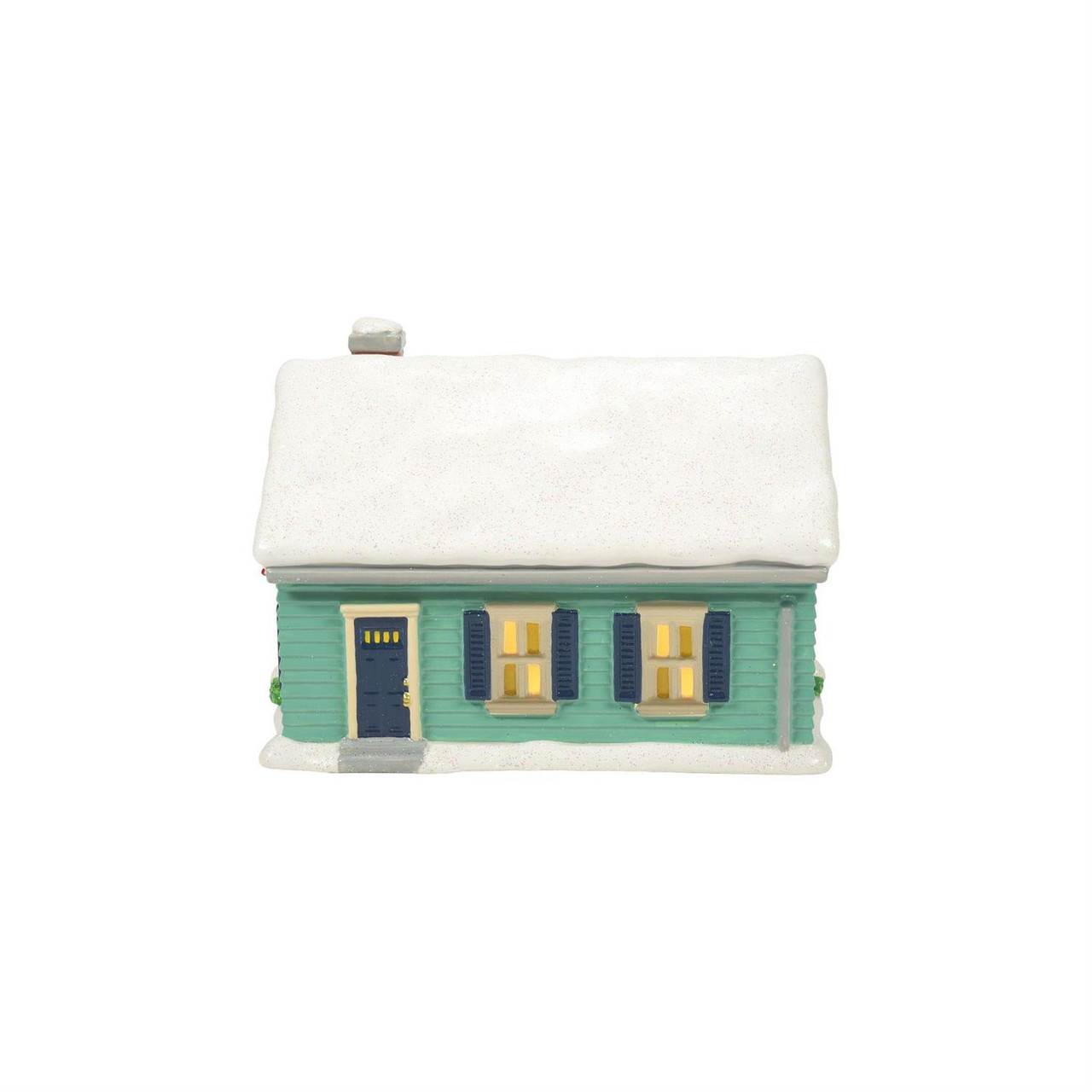 Peanuts Village Blue House on James Street 6.5" Tall