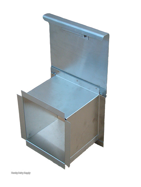5-9 inch Hose Chute Stainless Steel Telescoping 6x6x5 - Hamby Dairy Supply