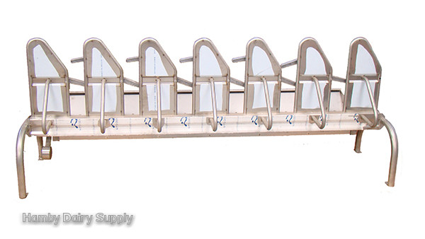 Single 6 Basic Parlor Stanchions for Goat or Sheep - Hamby Dairy Supply