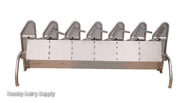 Single 6 Basic Parlor Stanchions for Goat or Sheep - Hamby Dairy Supply