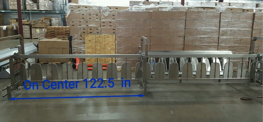 Basic Single 16 Goat or Sheep Parlor Rapid Exit Stanchions - Hamby ...