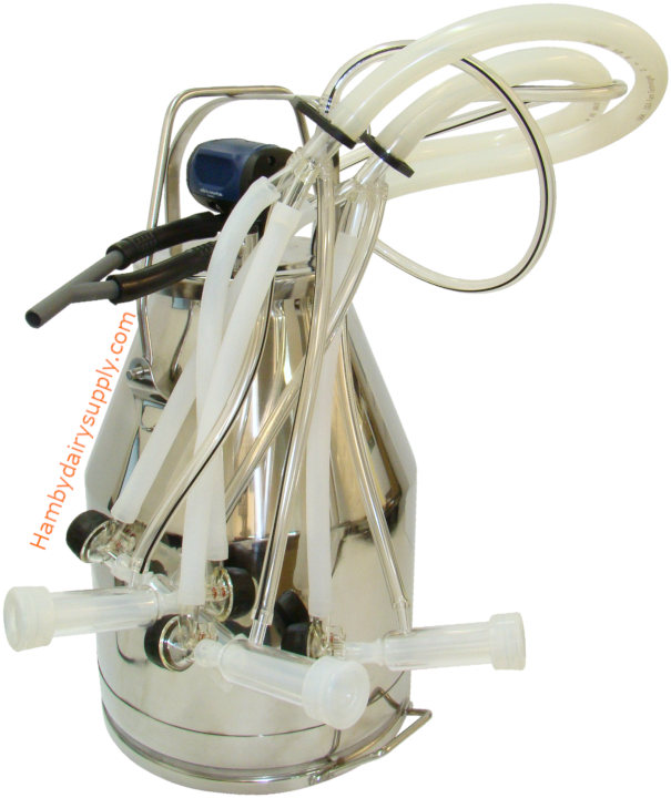 2 Goat ITP205 Bucket Milker with stainless steel bucket - Hamby Dairy ...