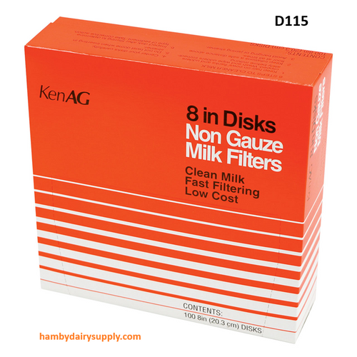 Milk Strainer Kit - with 100 Orange Box 8 inch milk filters - 10 quart ...
