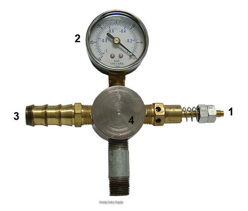 Vacuum Regulator for NuPulse pumps 3/8 NPT - Hamby Dairy Supply