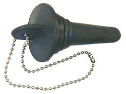 Black Inflation Plug with Chain 7800 - Hamby Dairy Supply